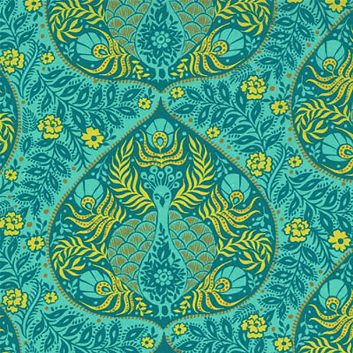 Moda Kasada Ikat Aqua Fabric 0.5m | SewingStreet