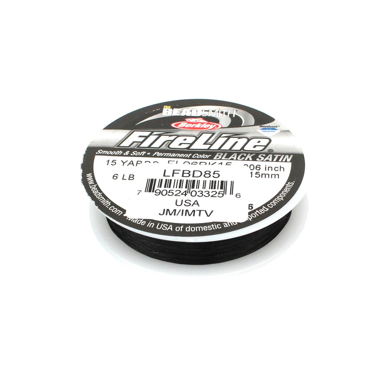 6lb Fireline Black 0.006in/0.15mm Diameter 15 yds | JewelleryMaker