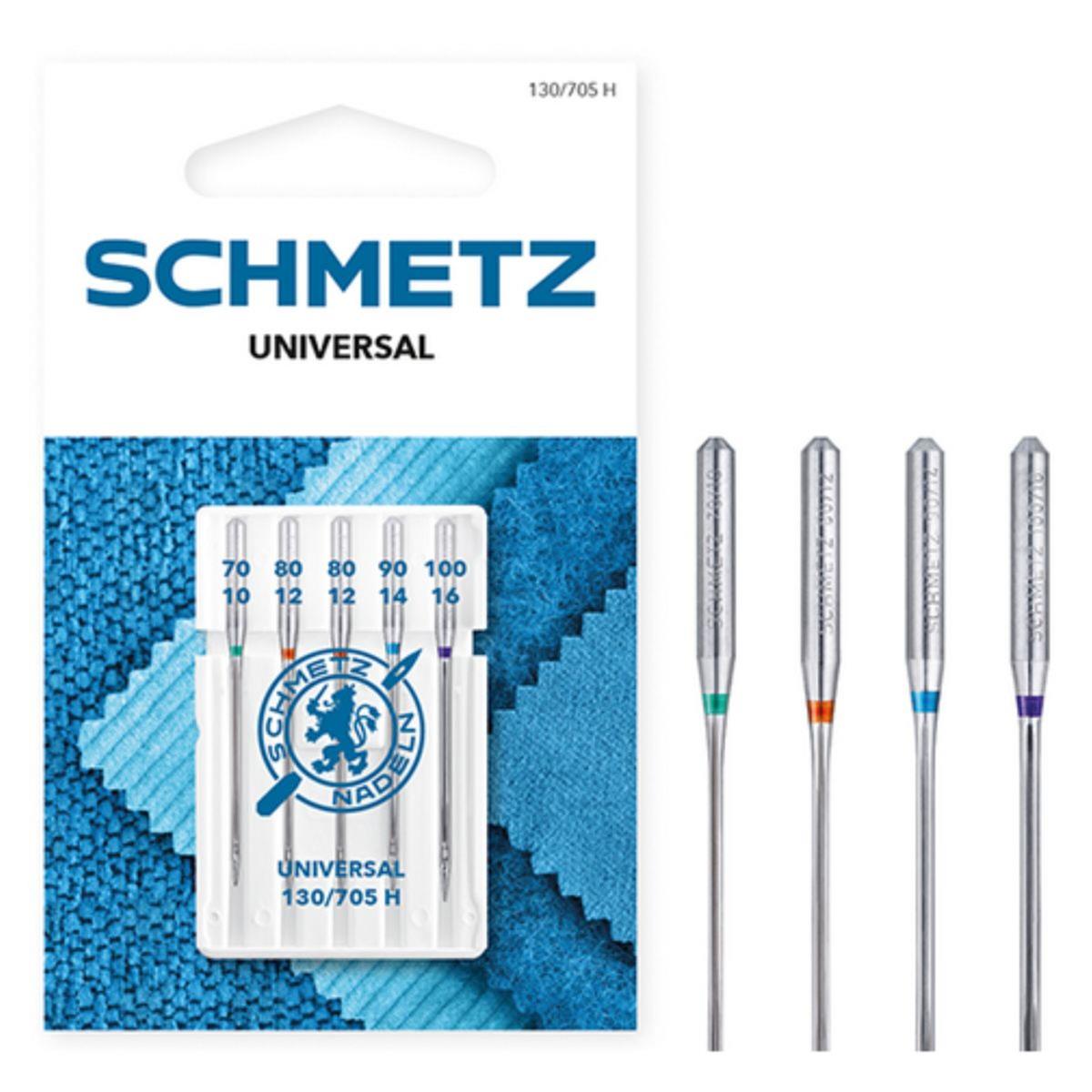 Schmetz Universal Sewing Machine Needles Sizes 70-100 Pack of 5 ...