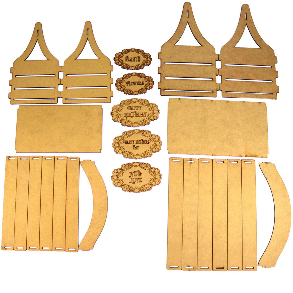 MDF Flower Crate pk of 2 | HobbyMaker