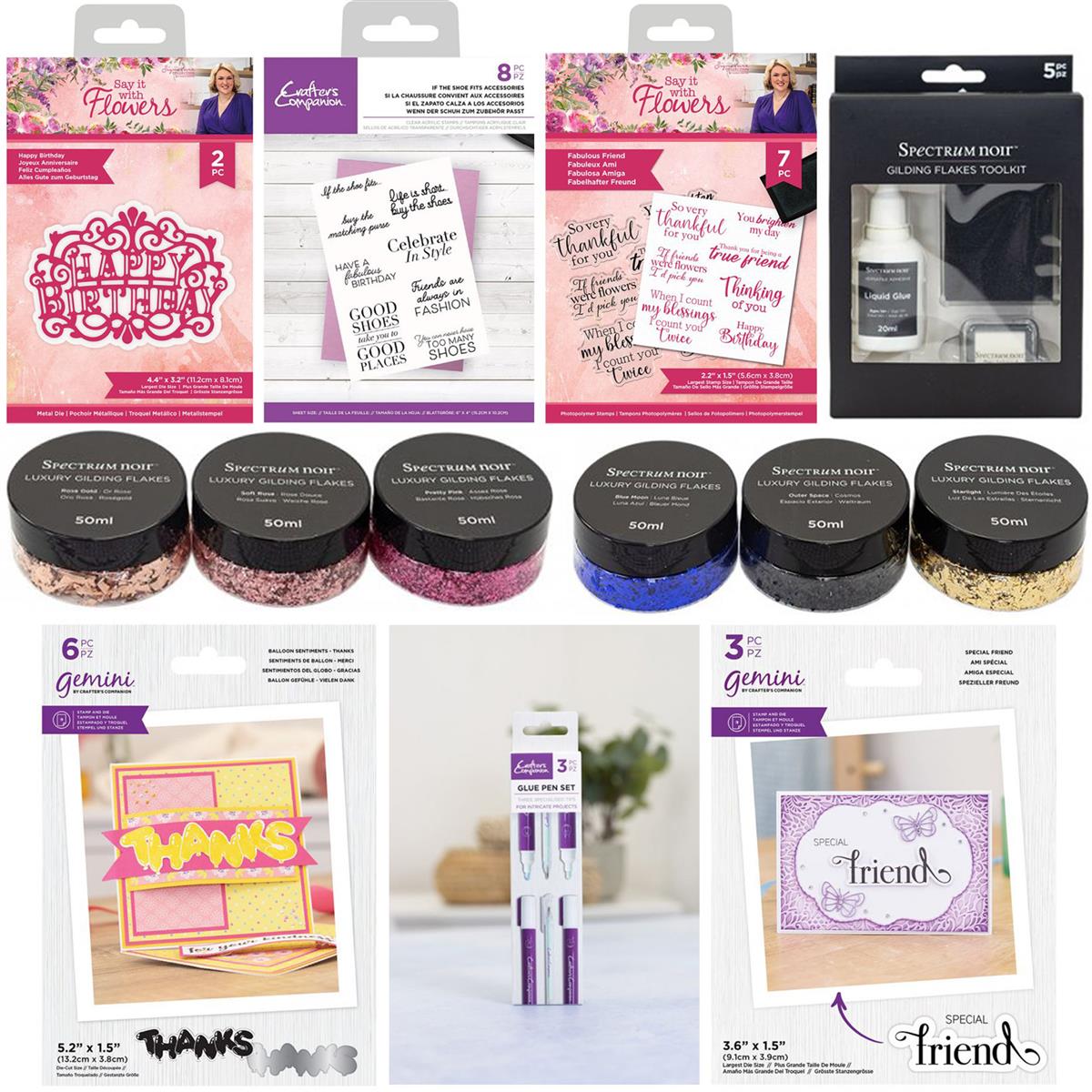 Spectrum Noir Gilding Flakes Cosmic & Blush with a FREE Goodie Bag ...