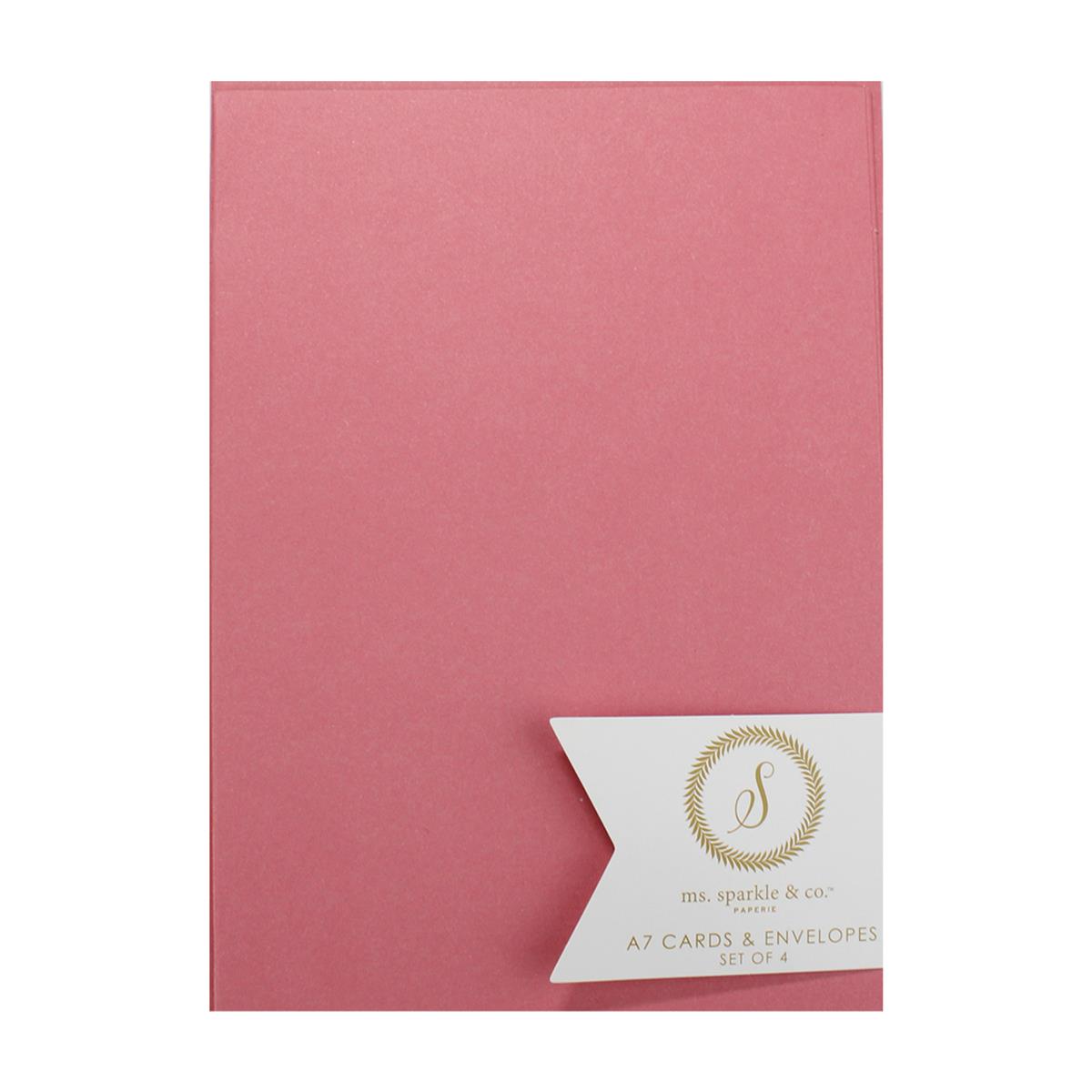 A7 Cards & Envelopes - Petal Pink, Set of 4 | HobbyMaker