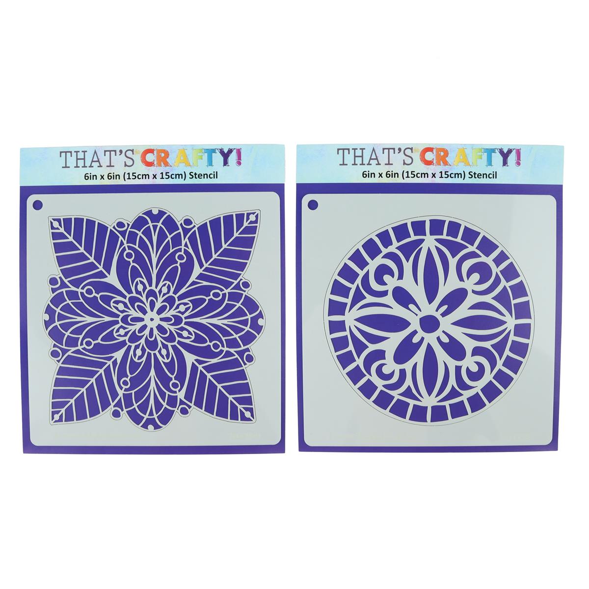 That's Crafty! 6x6 Stencils - Set of 2 | HobbyMaker