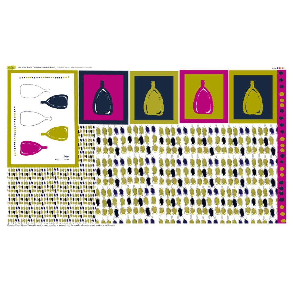 Sara Page Design's The Wine Bottle Collection Creative Fabric Panel ...