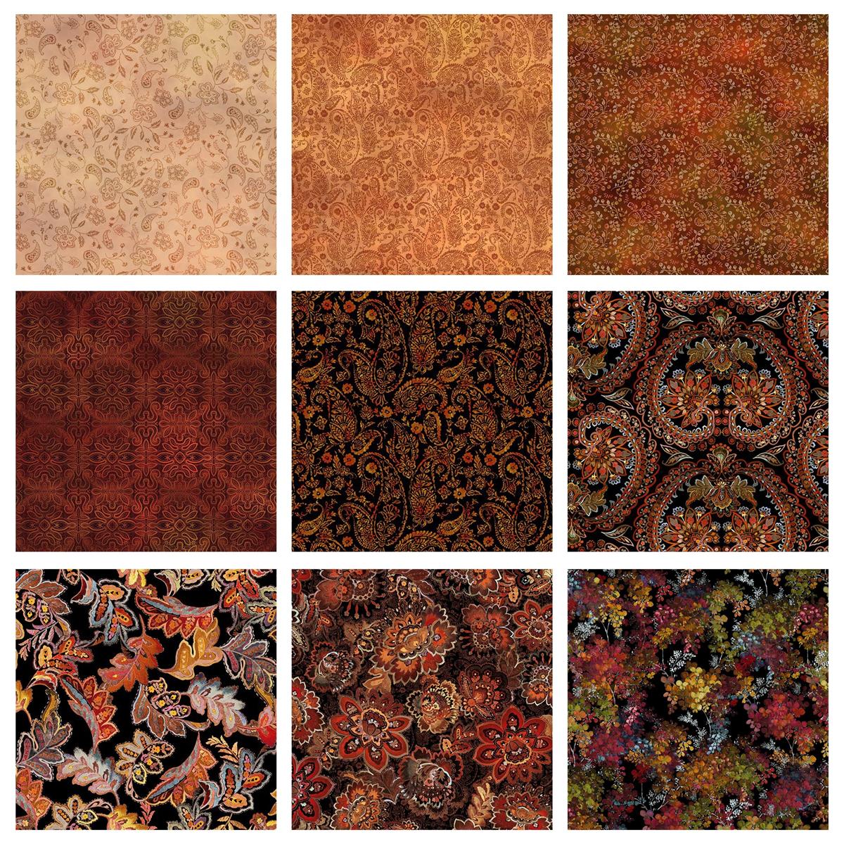 Jason Yenter Brown Resplendent Collection Fabric Mega Bundle (4.5m ...