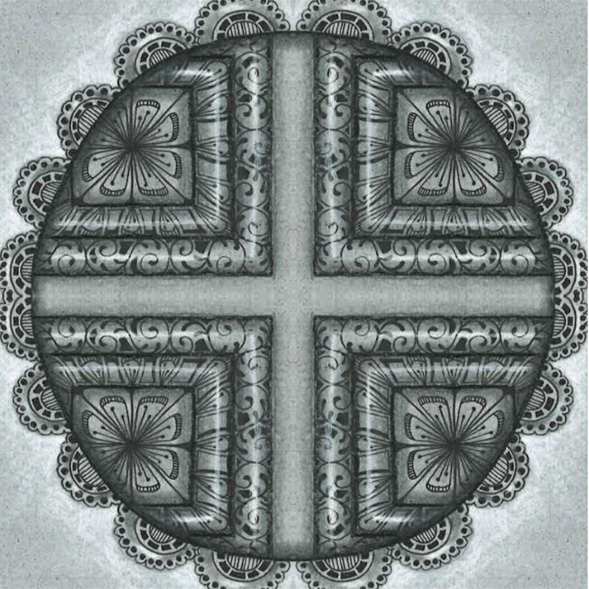 Sanntangle Monochrome Discs Fabric 0.5m | SewingStreet