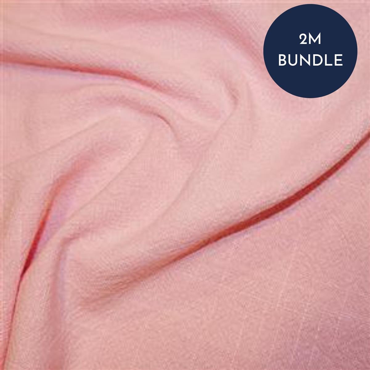 Stone Washed 100% Linen Pink Fabric Bundle (2m) | SewingStreet