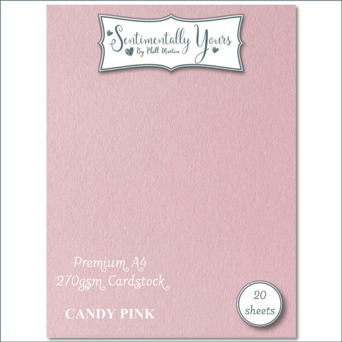 Sentimentally Yours A4 Premium Cardstock (20 Sheets)- Candy Pink ...