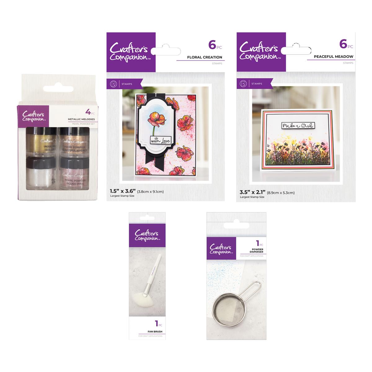 Crafter's Companion - Metallic Melodies Shimmering Pearl Powders ...