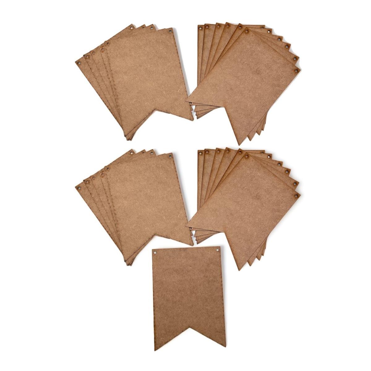 Mini MDF Bunting - Swallow Tailed pack of 24 | HobbyMaker