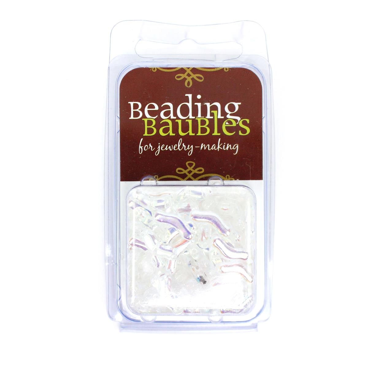 Bridge Beads - Crystal AB, 3x12mm (20GM) | JewelleryMaker