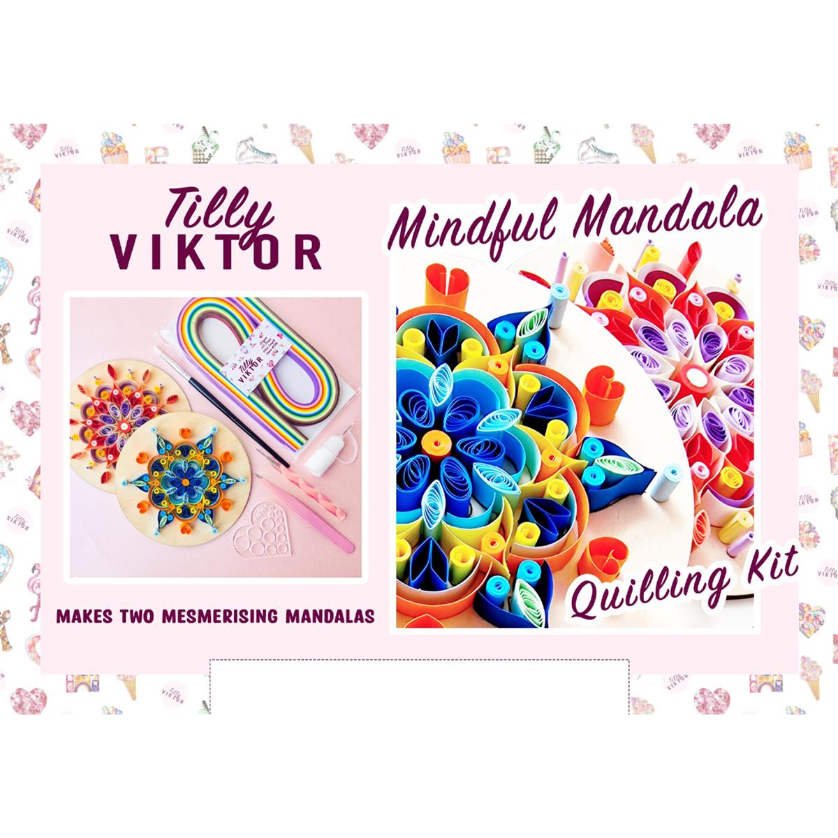 TillyViktor - Mindful Mandala Quilling Kit - No Tools Included | HobbyMaker