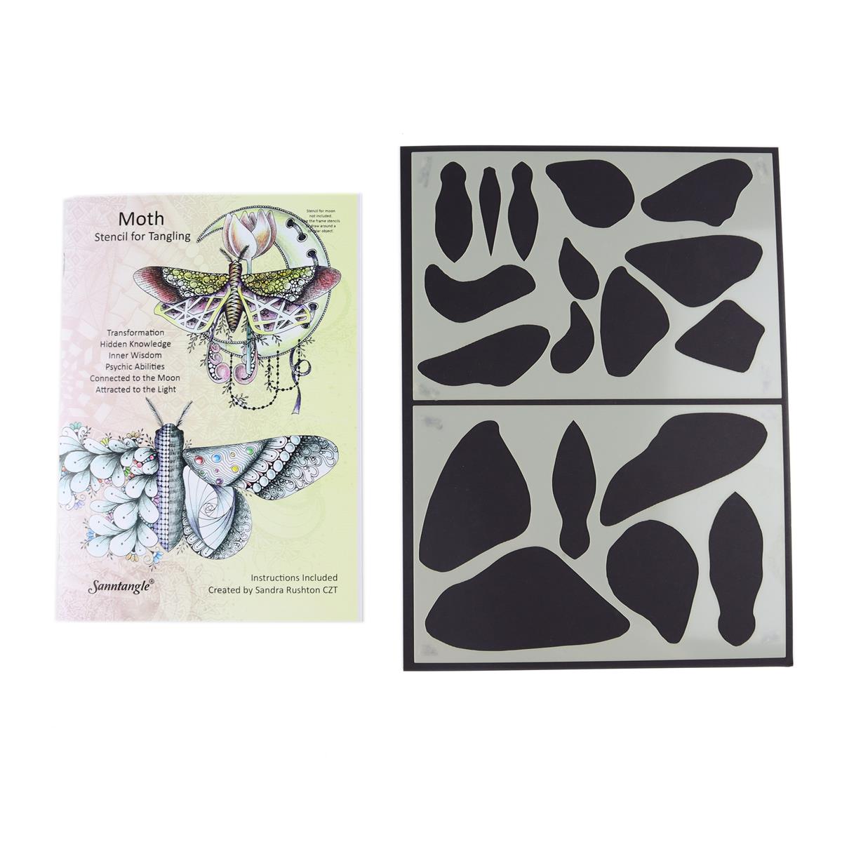 Sanntangle - Moth Stencil & Booklet | HobbyMaker