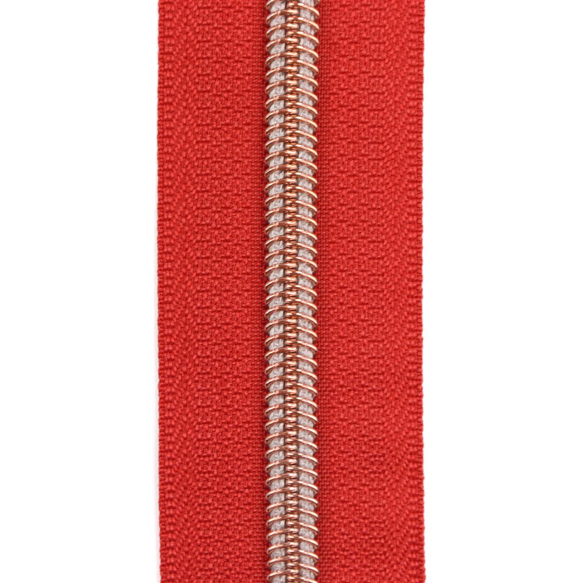 Red No.5 Nylon Zip Roll (4m) | SewingStreet