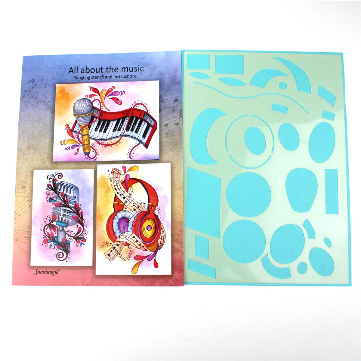 Sanntangle - All About The Music Stencil | HobbyMaker
