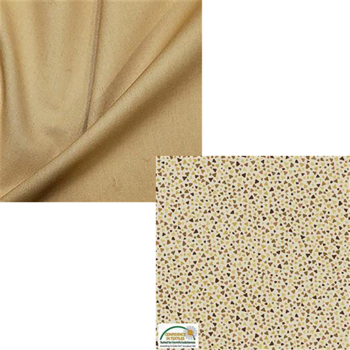 Tan Triangle Print Fabric Bundle (1m) | SewingStreet