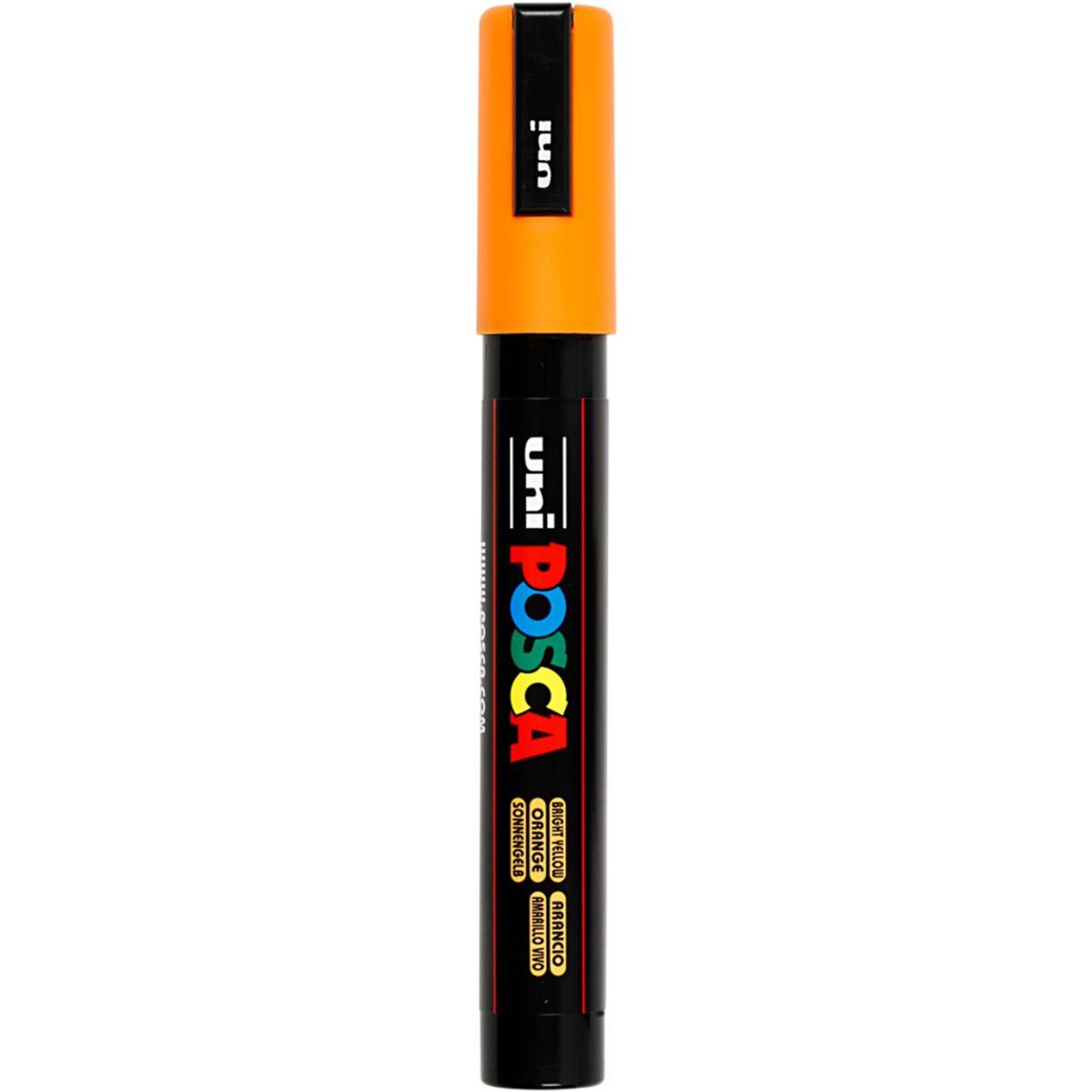 Posca Marker, bright yellow, no. PC-5M, line 2,5 mm, 1 pc | HobbyMaker