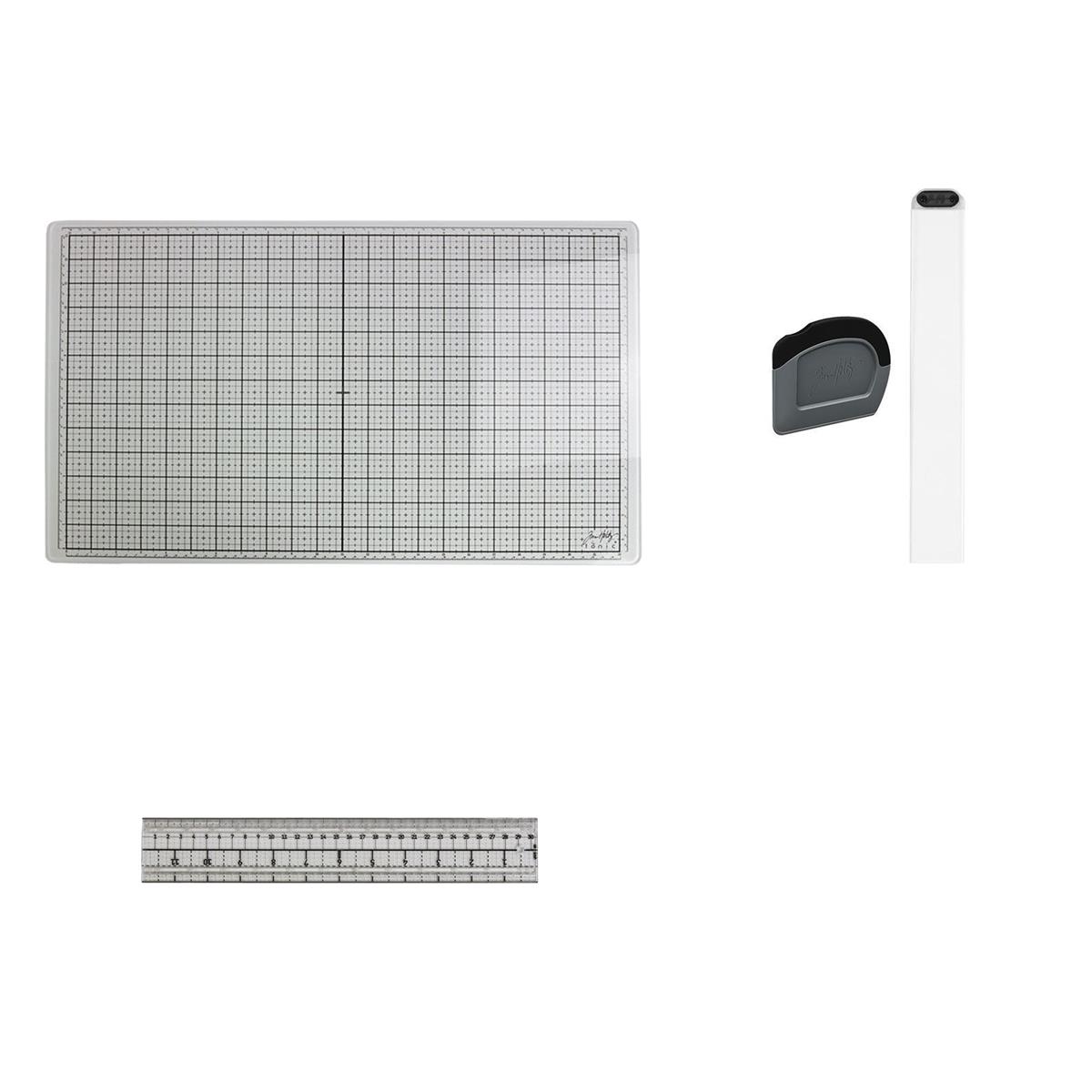 Tonic- Tim Holtz - White Media Glass Mat with Ruler & Tools set ...