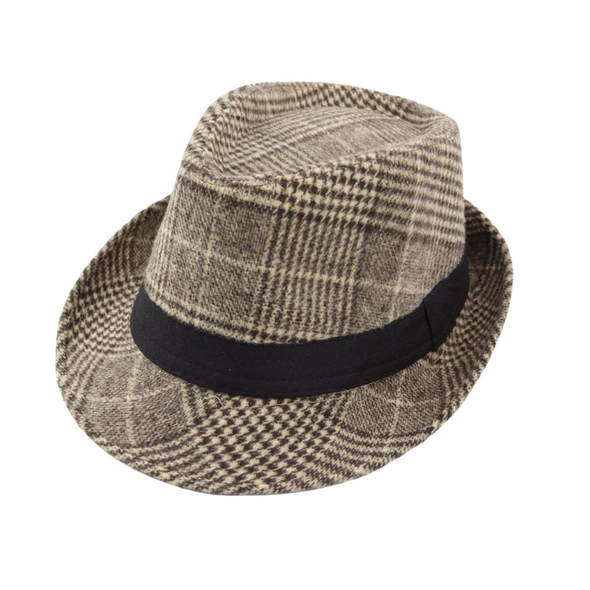 Classic Millinery Check Trilby Brown | SewingStreet