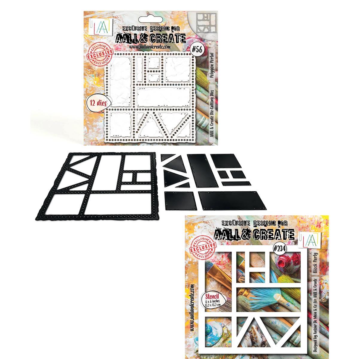 AALL & Create Polygon Party Die & Stencil Bundle | HobbyMaker