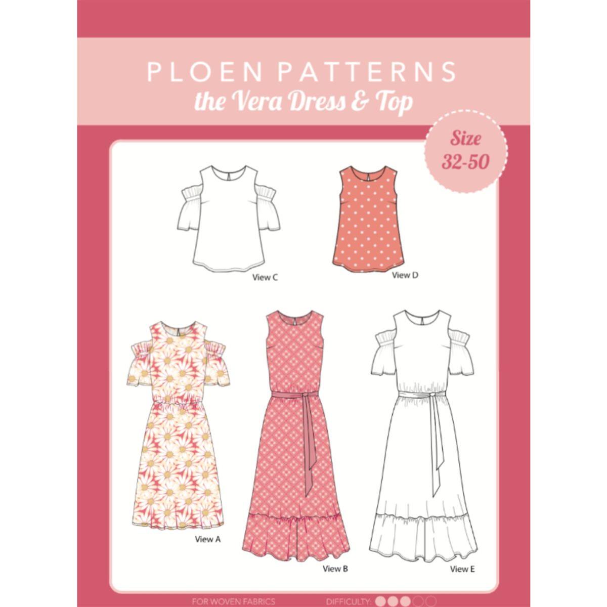 Vera Top & Dress Pattern by Ploen Patterns (EU Sizes 32-50) | SewingStreet
