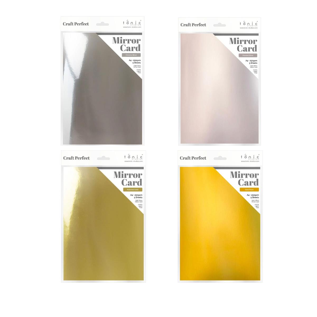 Craft Perfect - Mirror Card - Gold & Silver | HobbyMaker