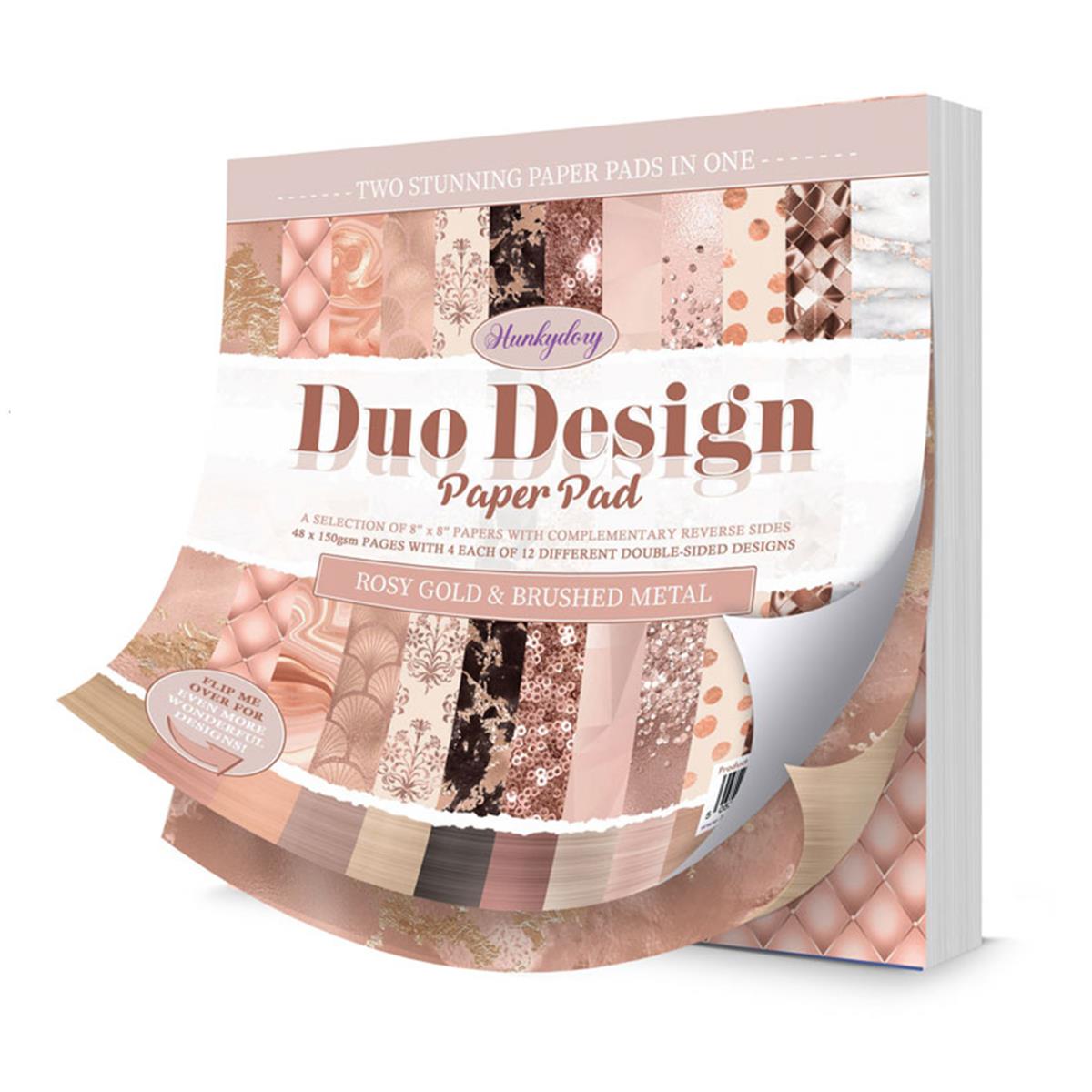 Duo Design Paper Pads - Rosy Gold & Brushed Metal | HobbyMaker