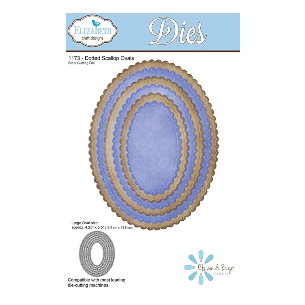 PI - Dotted Scallop Ovals Nesting Die Set | HobbyMaker