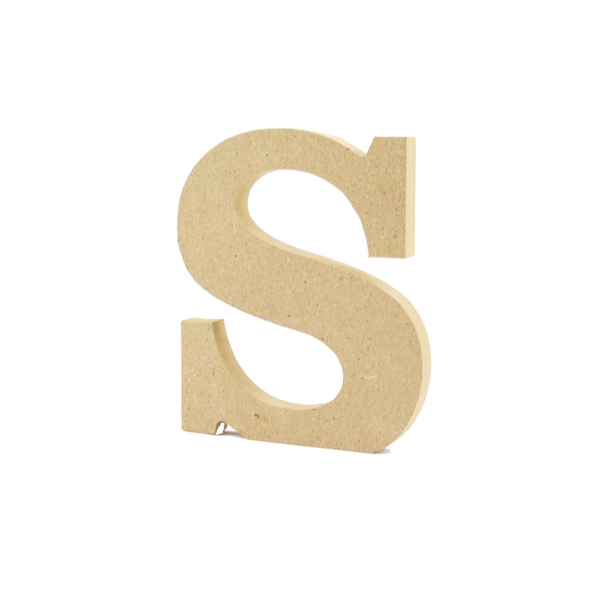 MDF Letter (1pc) - Bare Basics - S | HobbyMaker