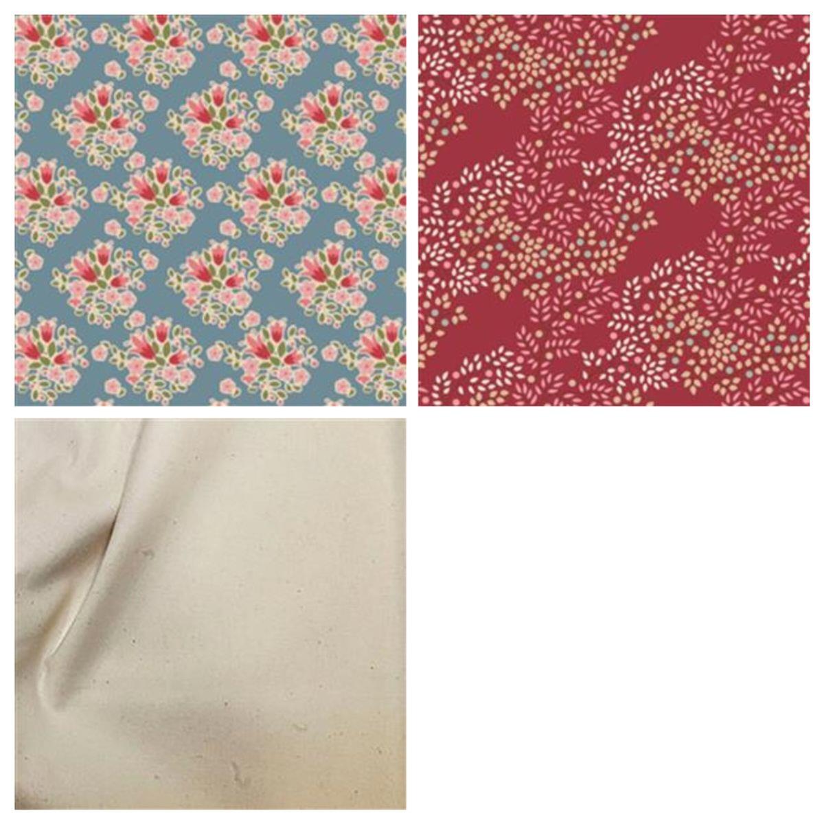 Tilda Red Floral Fabric Bundle (1.5m) | SewingStreet