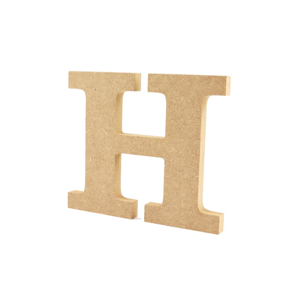 MDF Letter (1pc) - Bare Basics - H | HobbyMaker