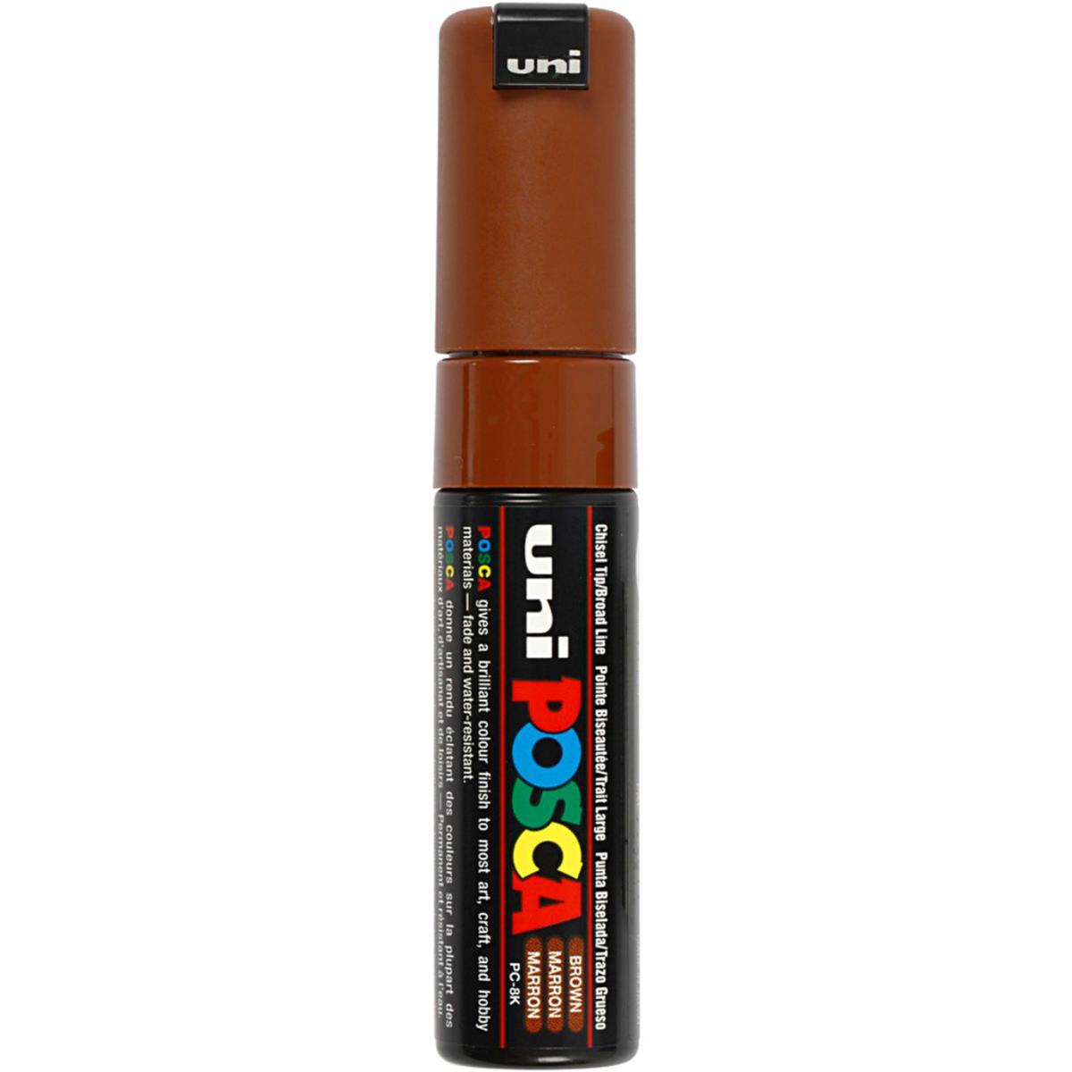 Posca Marker, brown, no. PC-8K, line 8 mm, 1 pc | HobbyMaker