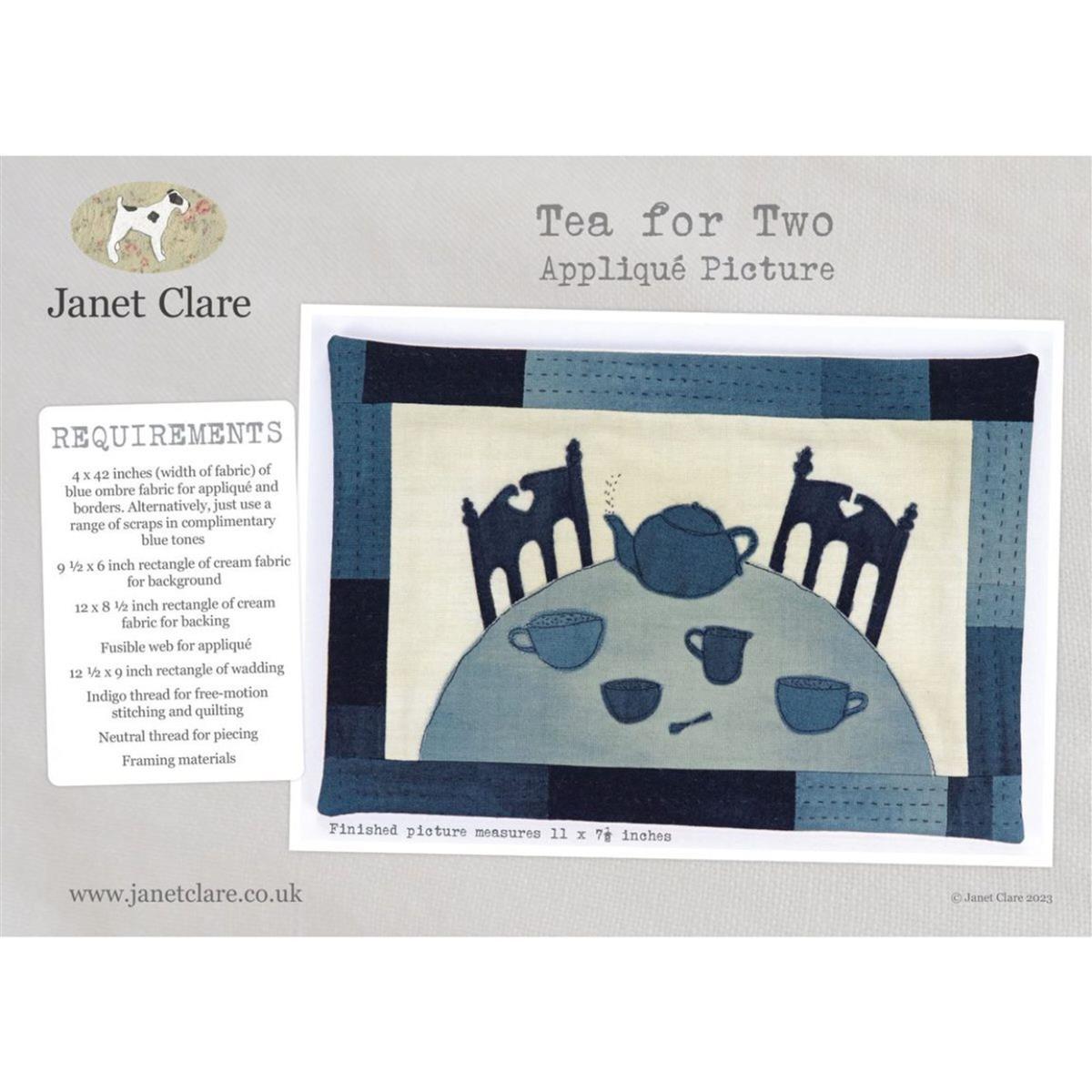 Janet Clare Tea for Two Applique Picture Kit | SewingStreet