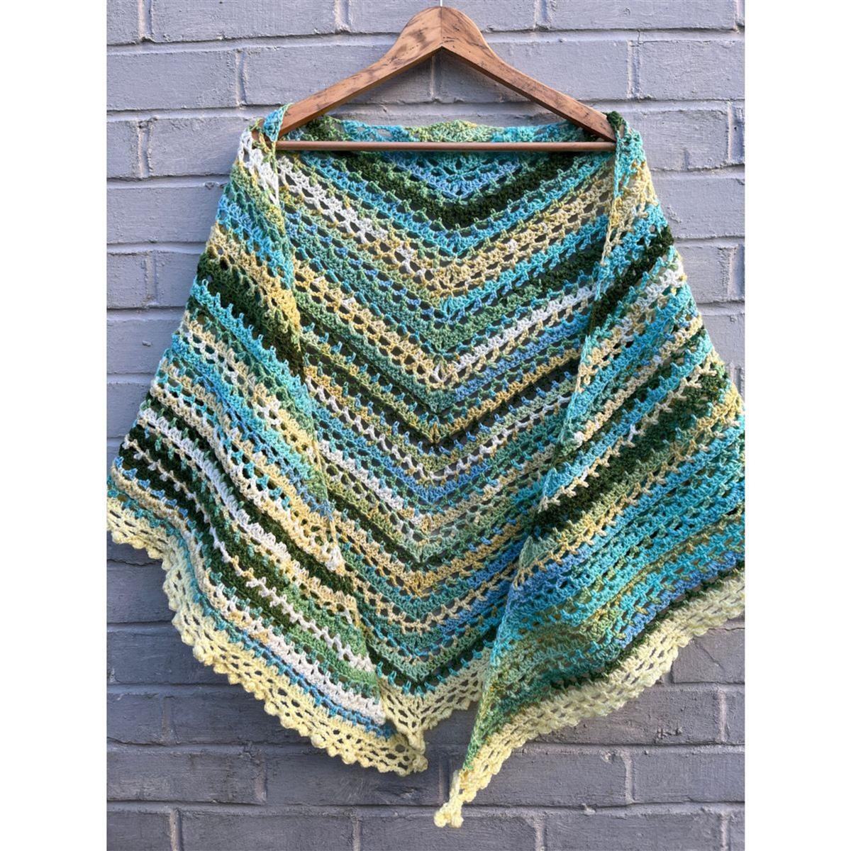 Adventures in Crafting Spring Greens Shades of Springtime Crochet Shawl ...