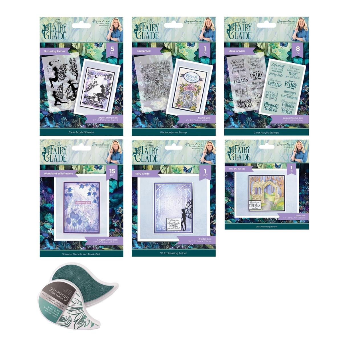 Crafters Companion- Sara Signature Fairy Glade Stamps, Stencils ...