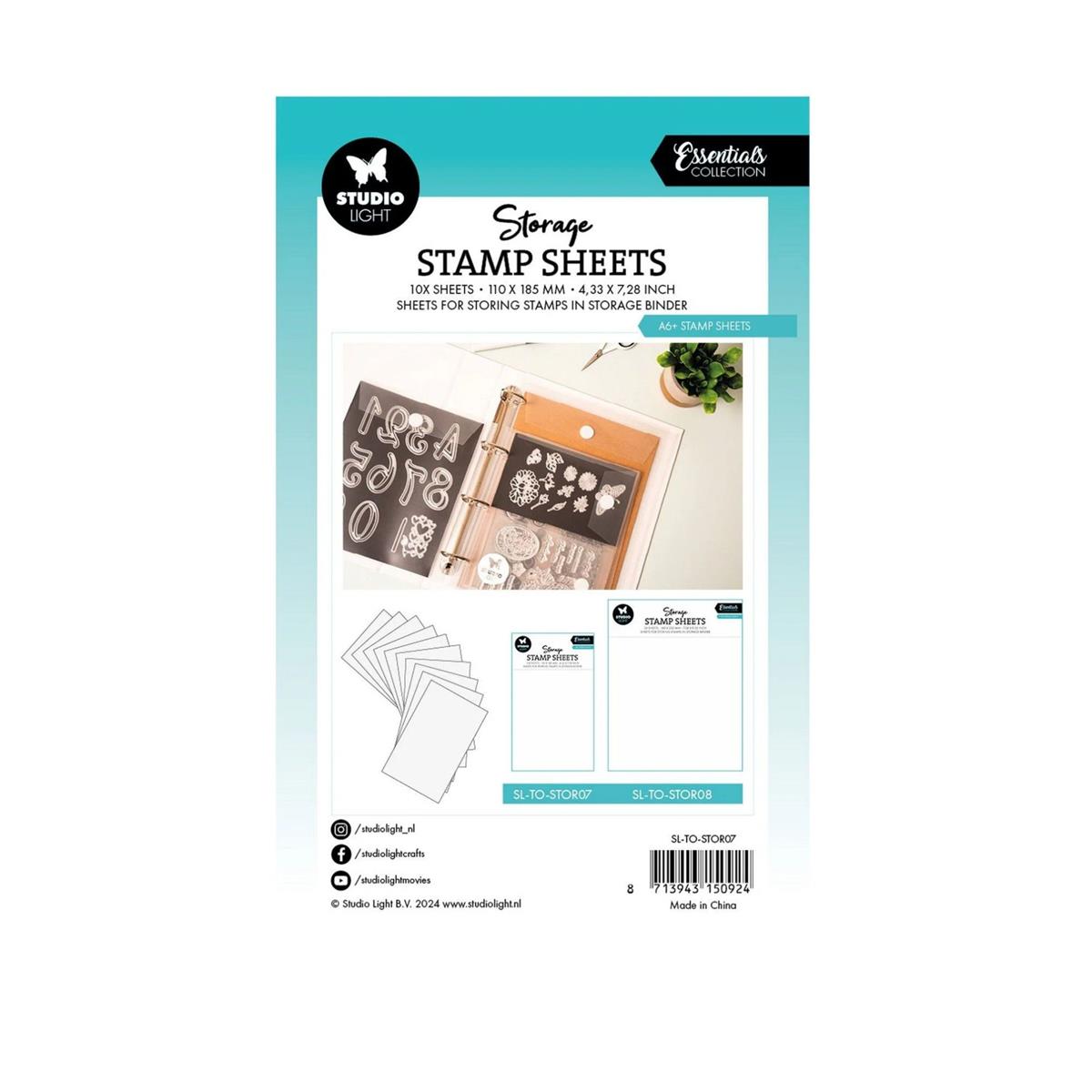 SL Storage Stamp Sheet A6+ sheet Essentials 110x185x4mm 10Pcs | HobbyMaker