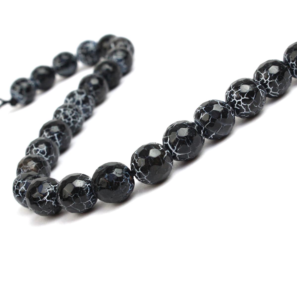 220cts Snowflake Agate Faceted Rounds Approx 10mm, 38-40cm/15-16 strand ...