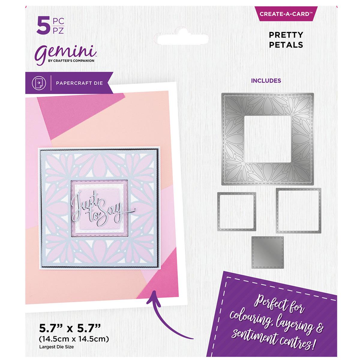 Gemini - Metal Die - Create a card - Pretty Petals - 5PC | HobbyMaker