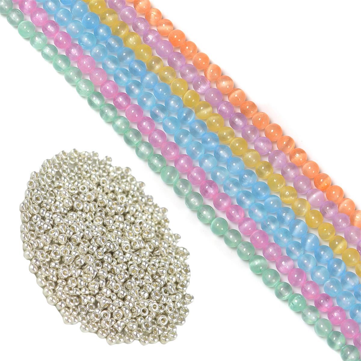 Rainbow Selenite & Silver Seed Bead Project With Instructions By Mark ...