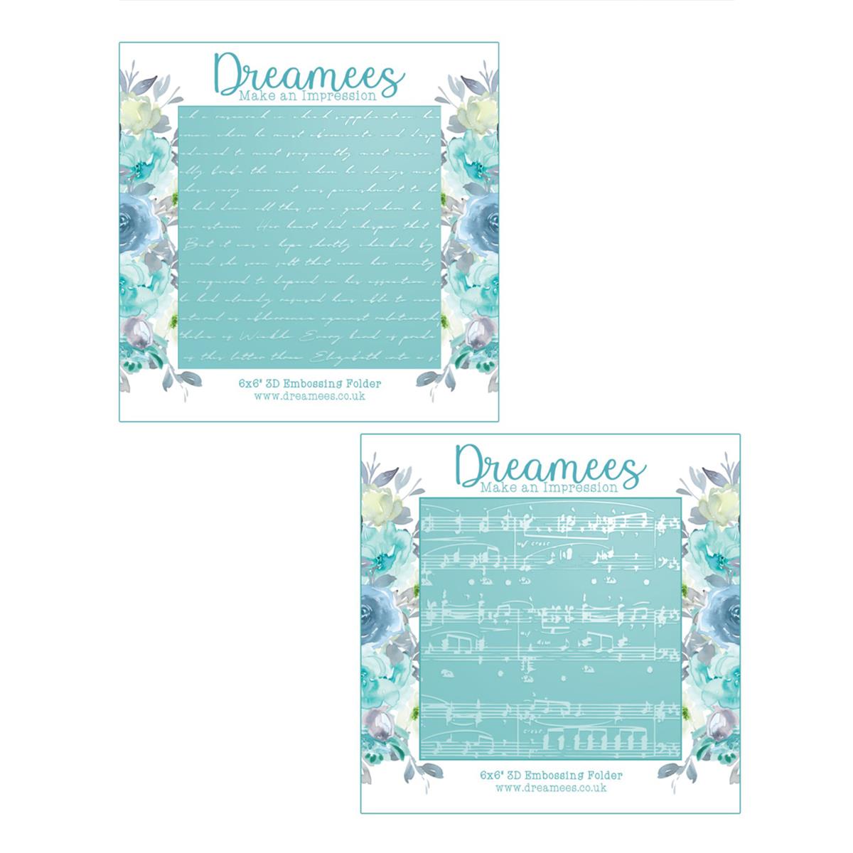 Dreamees - Scripts 3D Embossing Folder Duo | HobbyMaker