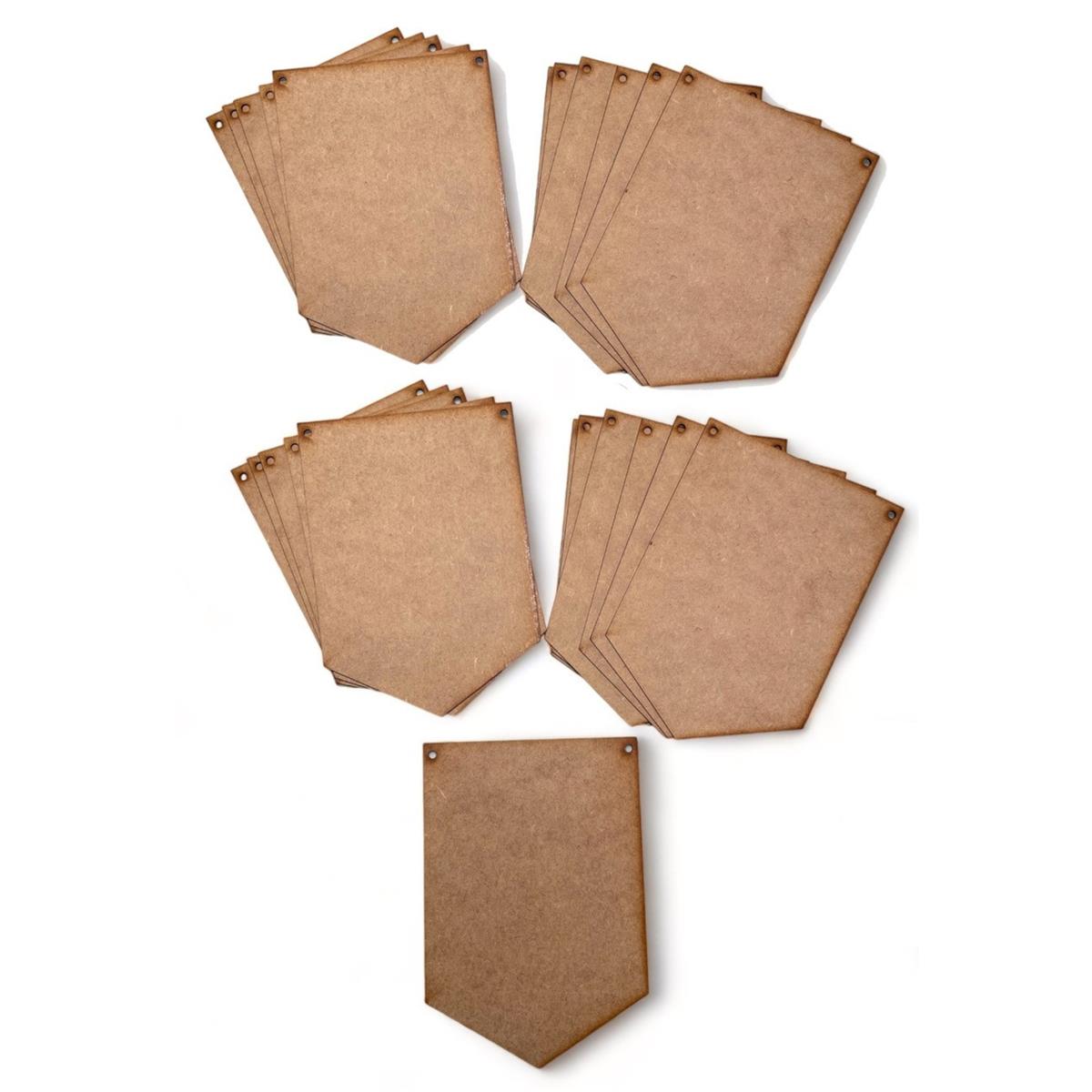 Mini MDF Bunting - Spearhead pack of 24 | HobbyMaker