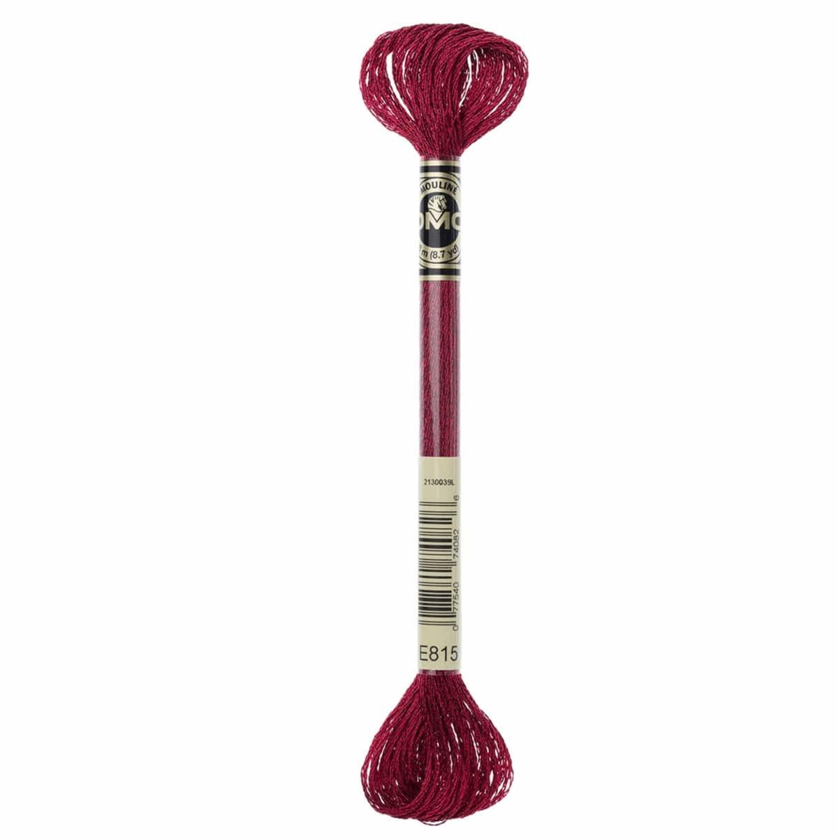 DMC Metallic Embroidery Floss Red 815 (8m) | SewingStreet