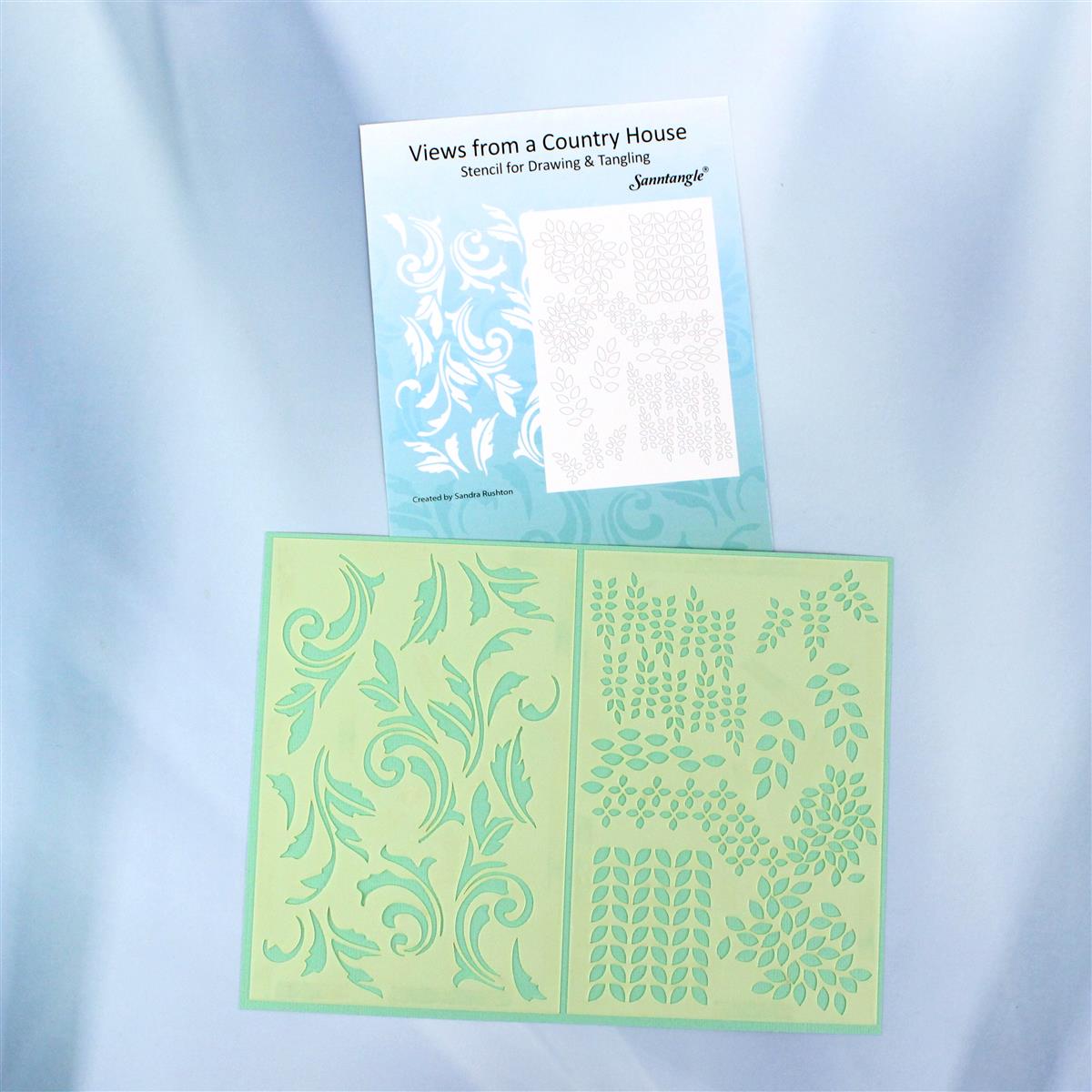 Sanntangle - Country House Background Stencils | HobbyMaker