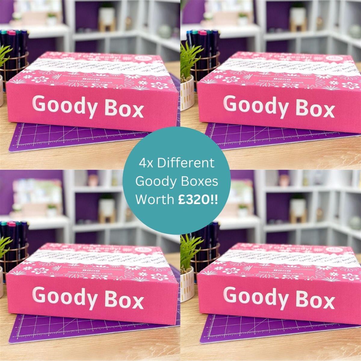 Hunkydory Goody Boxes - 4 x Guaranteed Different Boxes. Worth £320 ...
