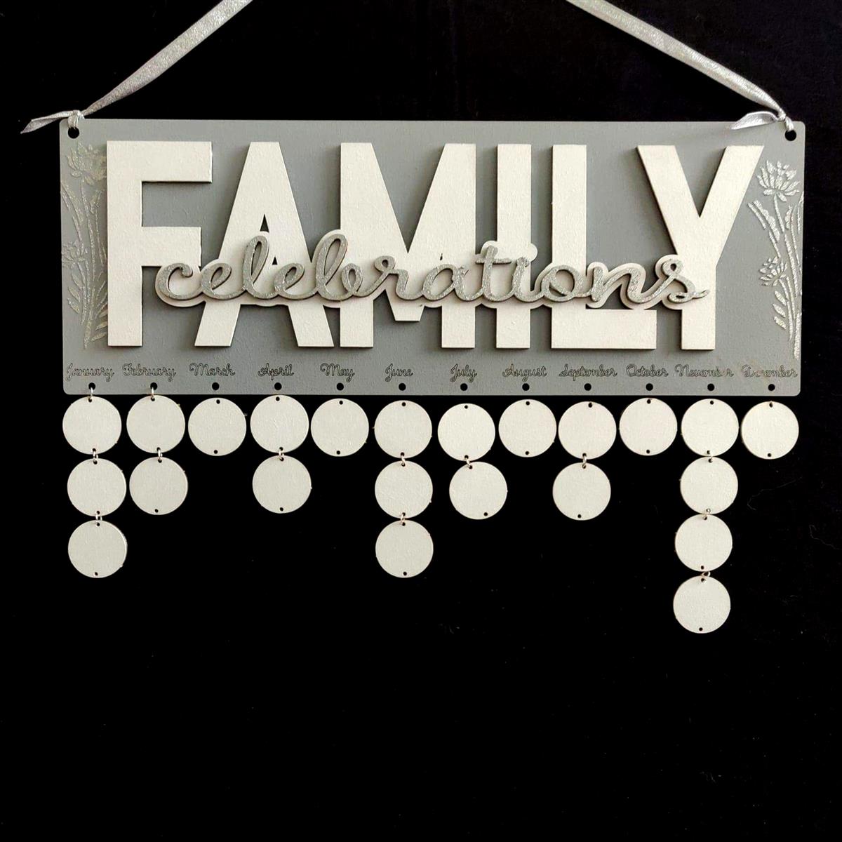 MDF Birthdays and Family Celebrations Boards, Set of 2 | HobbyMaker