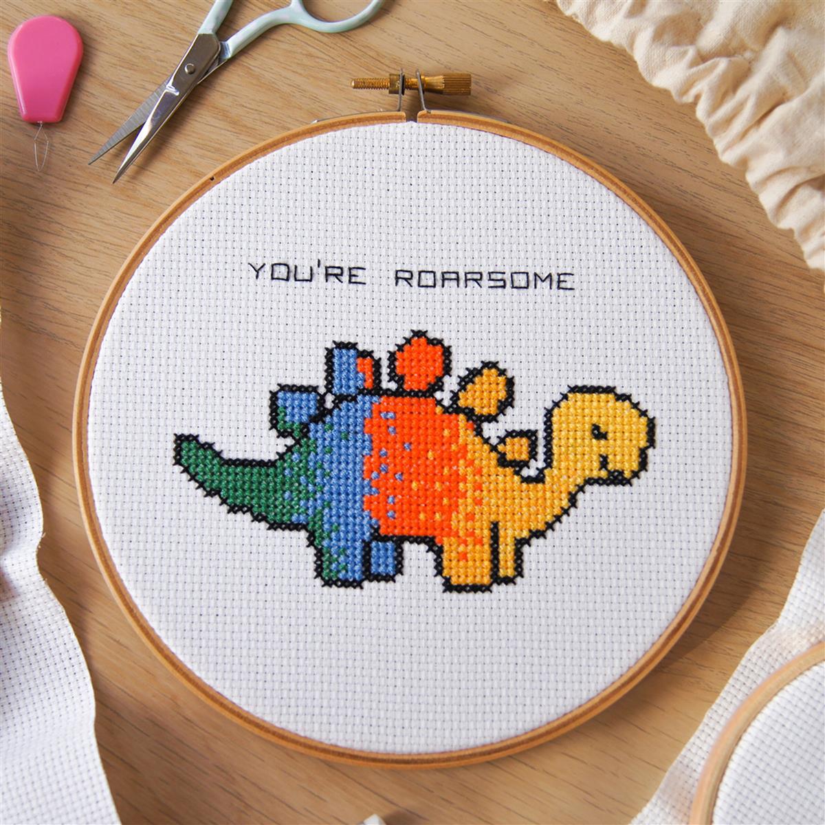 Dinosaur 6 Cross Stitch Kit | HobbyMaker