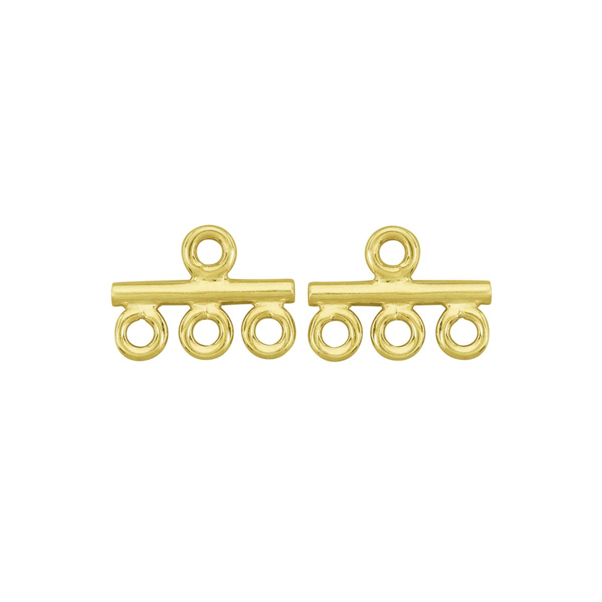 Gold Plated 925 Sterling Silver Multi Strand Connector Approx 15x11mm ...