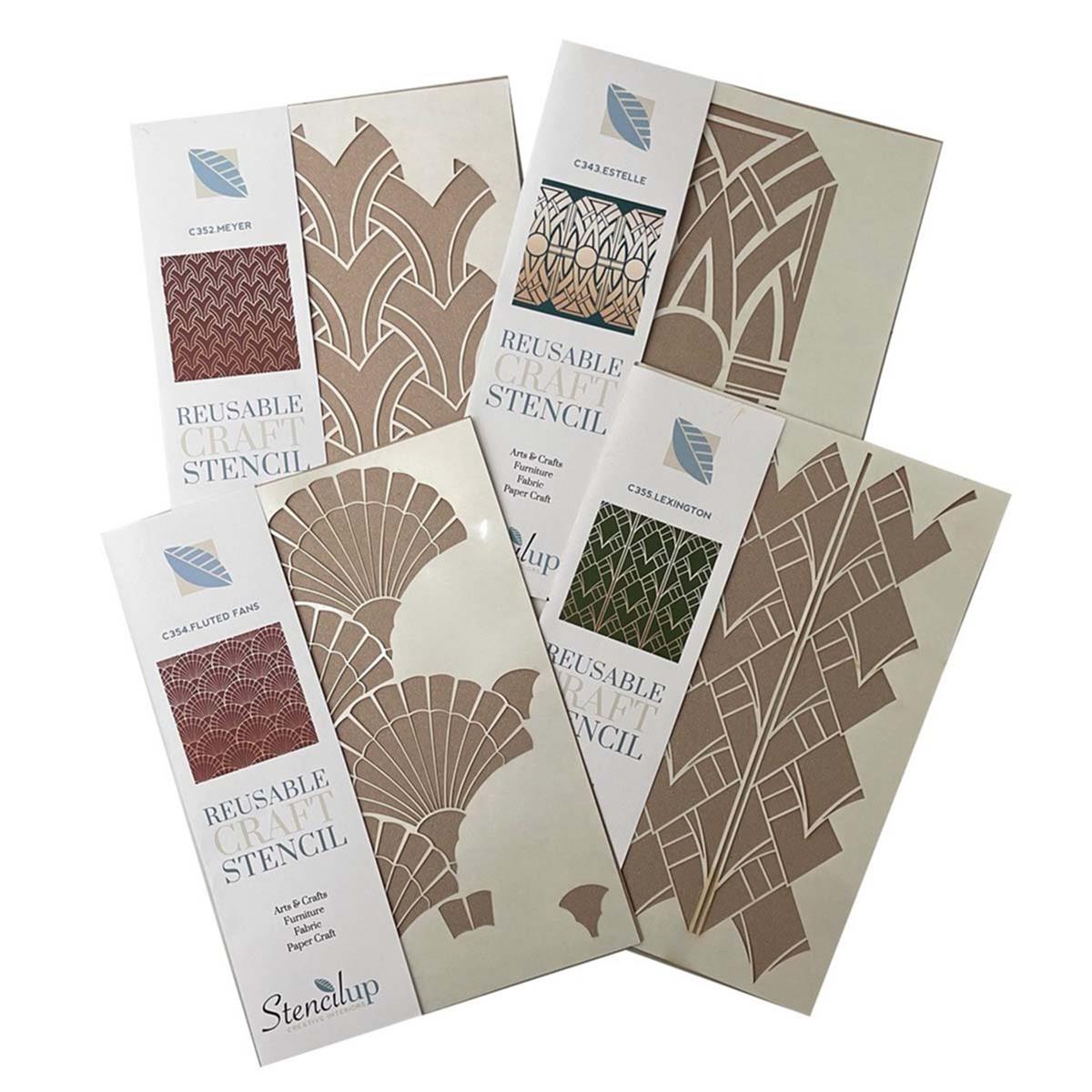 Art Deco Bundle Set of 4 Art Deco inspired patterns. Adhesive-backed ...