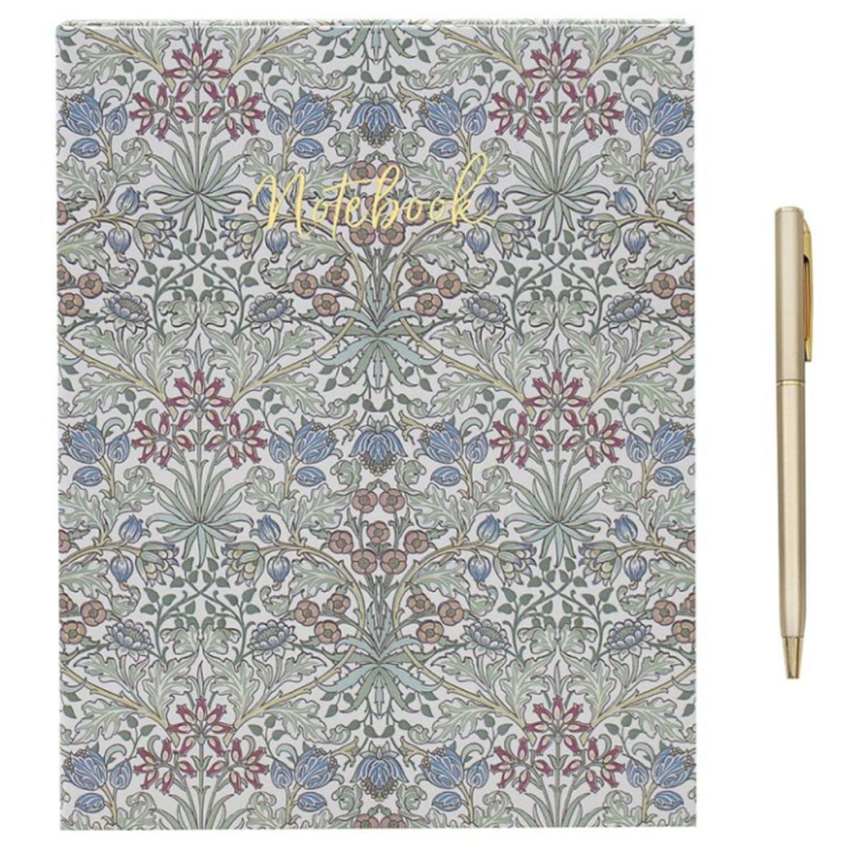 William Morris Hyacinth Notebook & Pen Set | SewingStreet
