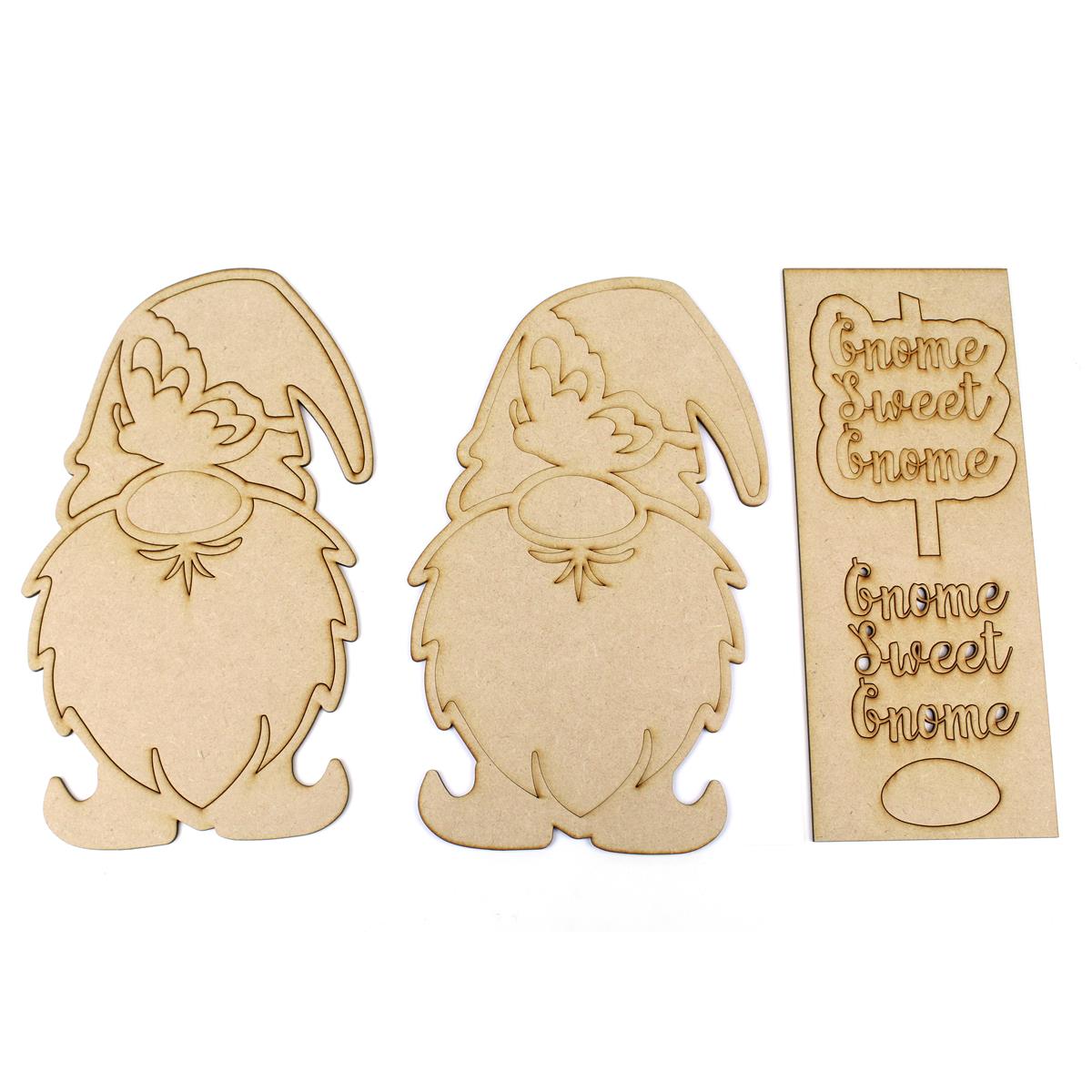 MDF Large Gnome and sentiment | HobbyMaker